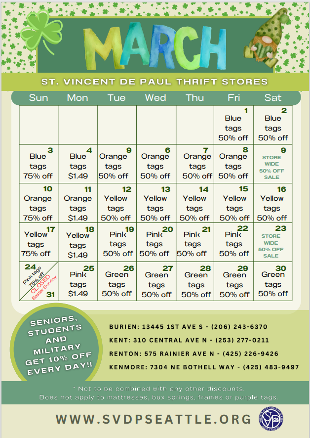 Calendar - St. Vincent de Paul