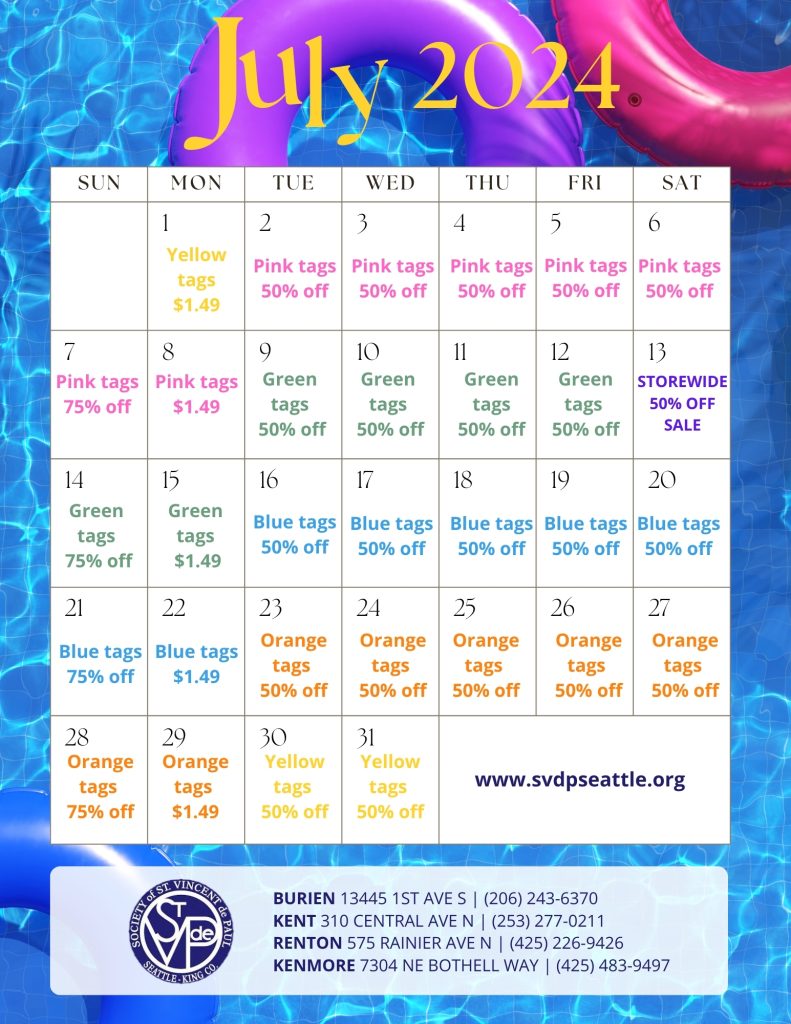 Calendar - St. Vincent de Paul